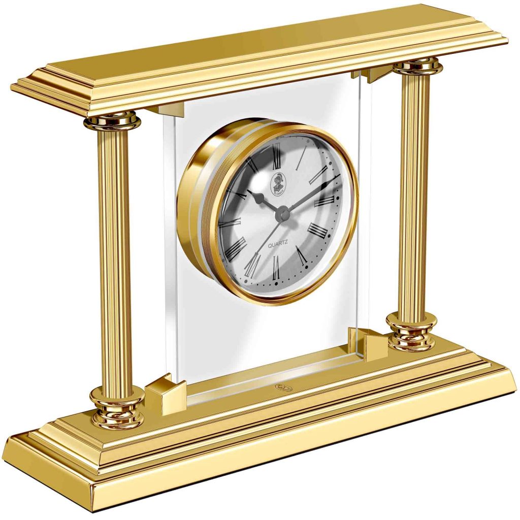 Gold Table Clock - El Casco