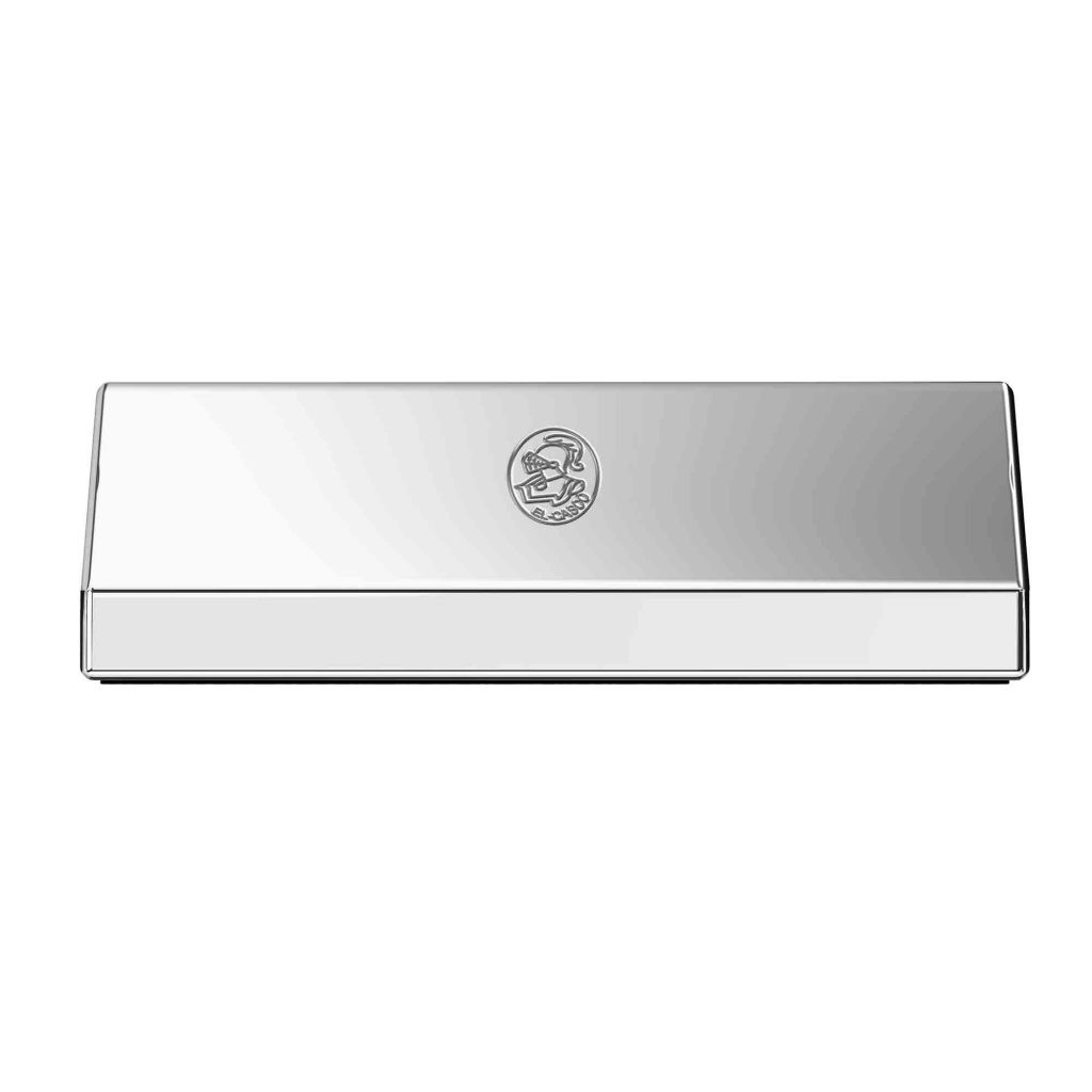 Shiny chrome plated Desk Card Holder - El Casco
