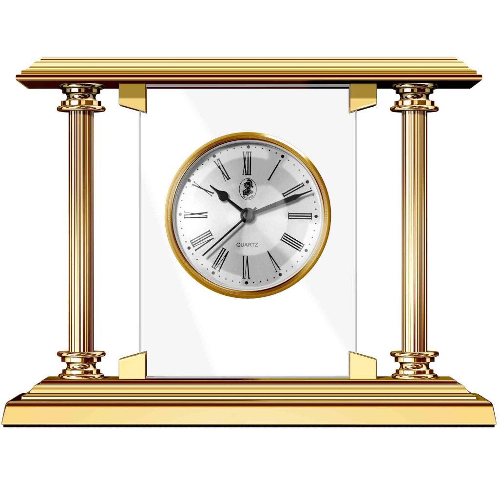 Gold Table Clock - El Casco