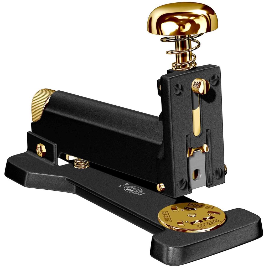 23K gold plated and black M-30 Desk Stapler - El Casco